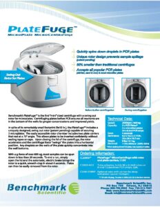 C2000 (PlateFuge) Brochure HR EM – Benchmark Scientific, Inc.